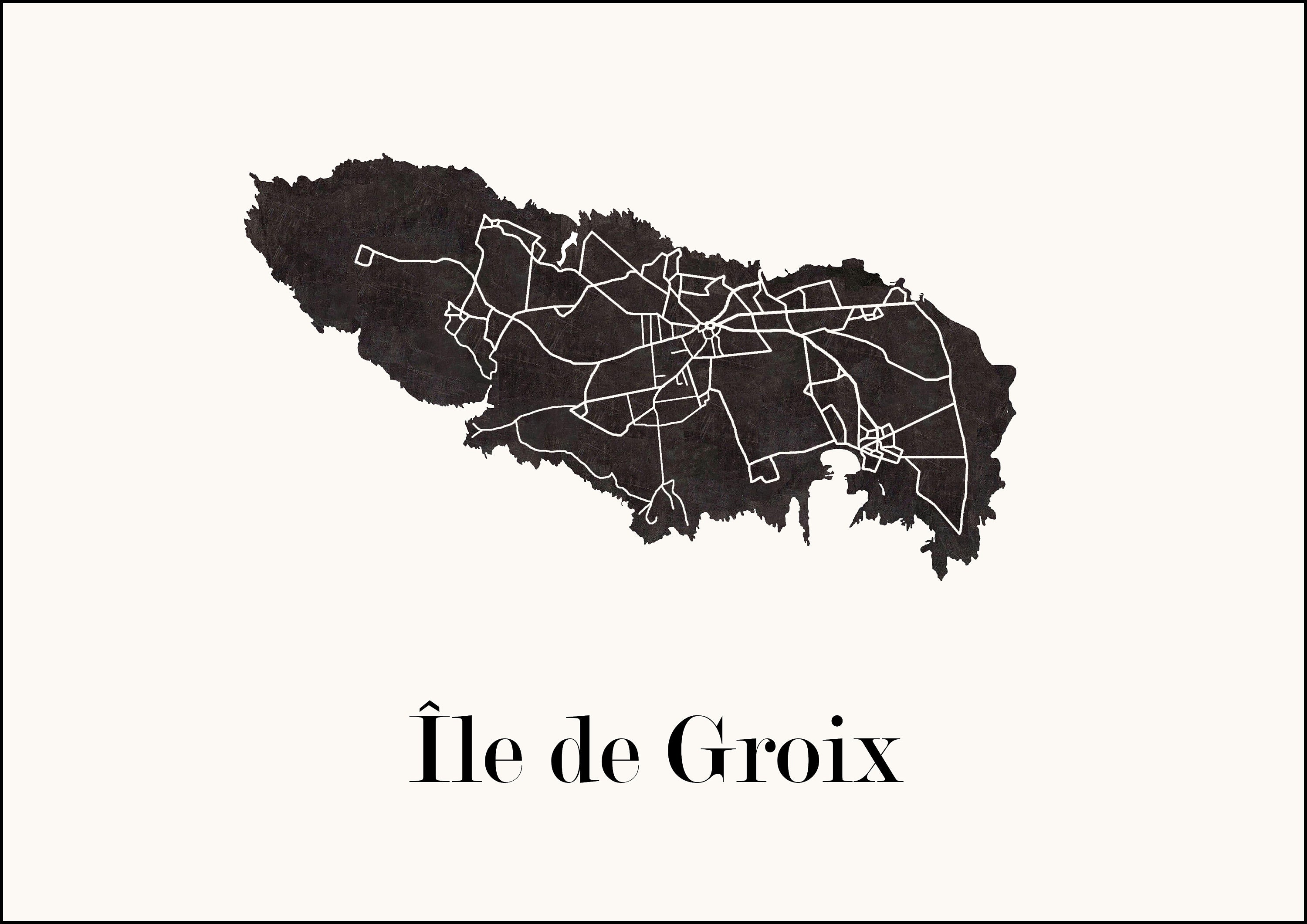 BRETAGNE Ile De GROIX Original Map Unique GRAPHICS High - Etsy Australia