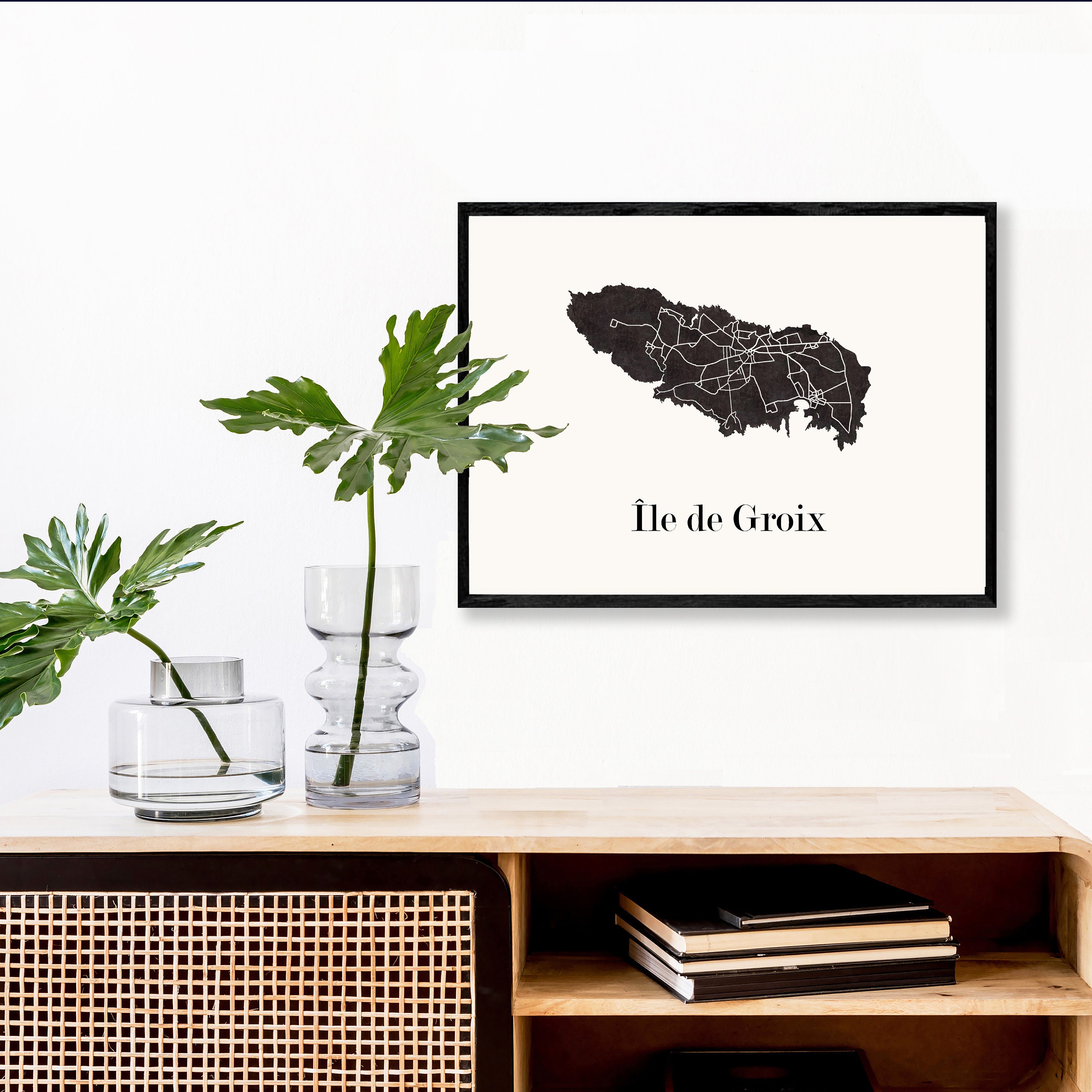 BRETAGNE Ile De GROIX Original Map Unique GRAPHICS High - Etsy