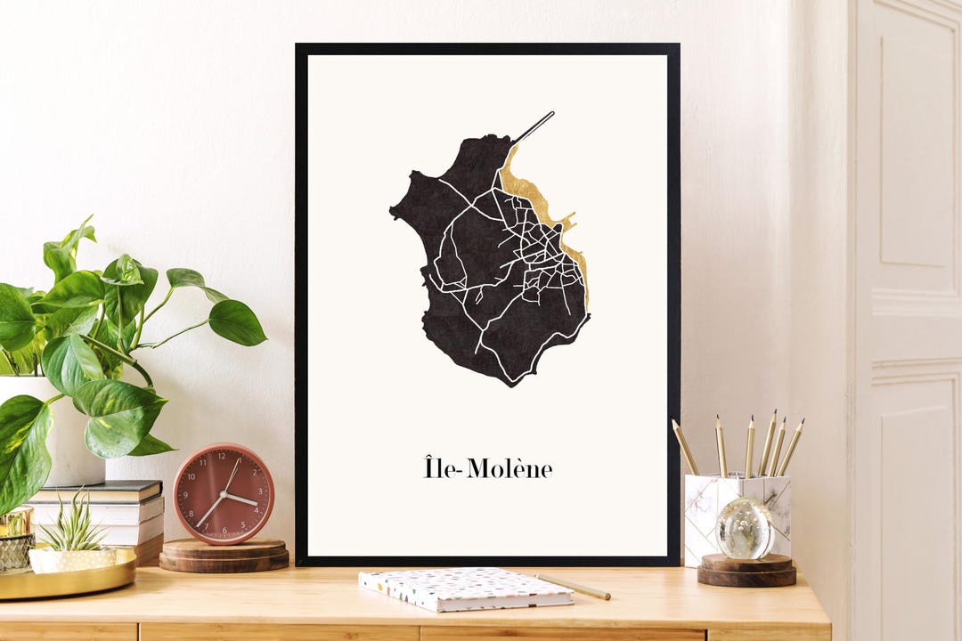 Ile Molène Dans Le Finistère, ORIGINAL Map, Unique GRAPHICS, High ...