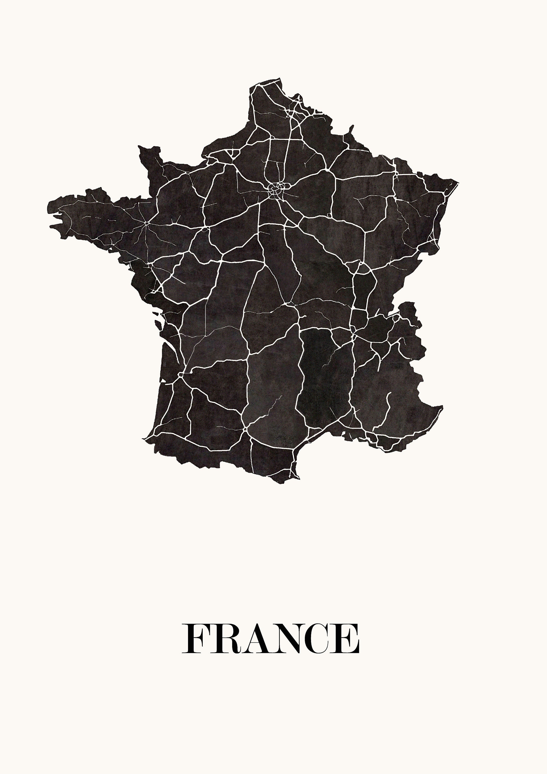 CARTE DESIGN de FRANCE pour décoration | Etsy