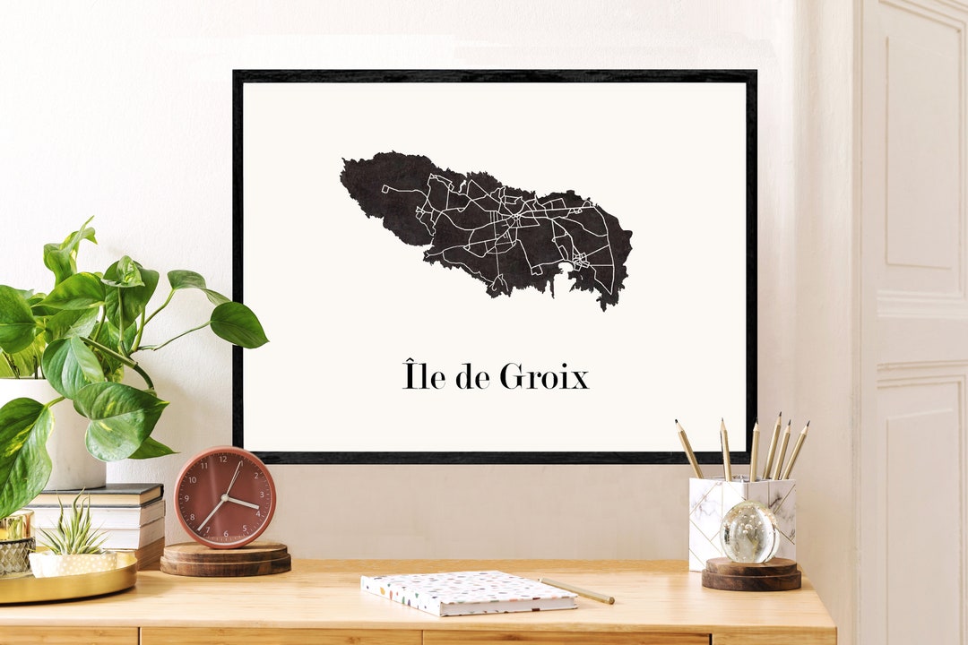 BRETAGNE Ile De GROIX Original Map Unique GRAPHICS High - Etsy