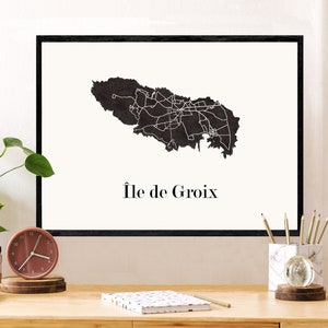 BRETAGNE Ile De GROIX Original Map Unique GRAPHICS High - Etsy
