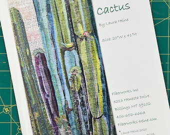 Cactus Queen Collage Quilt Pattern by Laura Heine of Fiberworks - Etsy