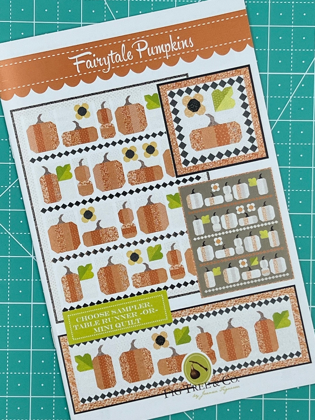 Fairytale Pumpkins Quilt Pattern and Table Runner Pattern From Fig Tree ...