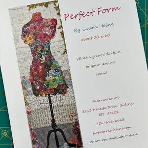 Perfect Form Dress on a Dressmaker Form Collage Quilt Pattern by Laura ...