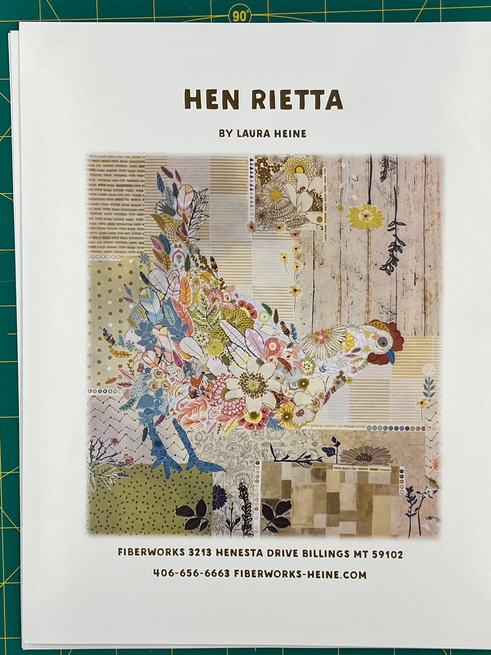 Hen Rietta Chicken Collage Quilt Pattern by Laura Heine of Fiberworks ...