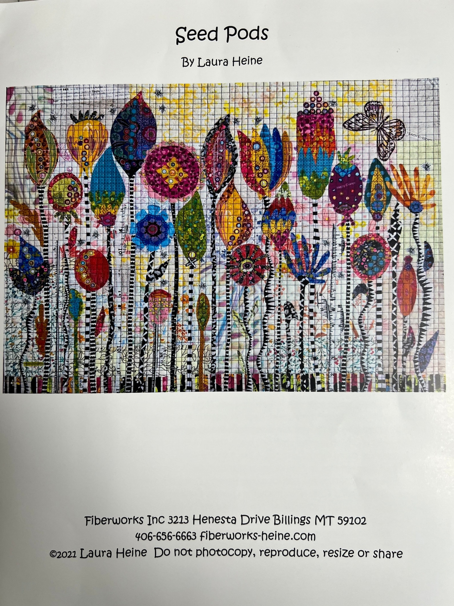 Laura Heine Collage Quilt Pattern Seed Pods - Etsy