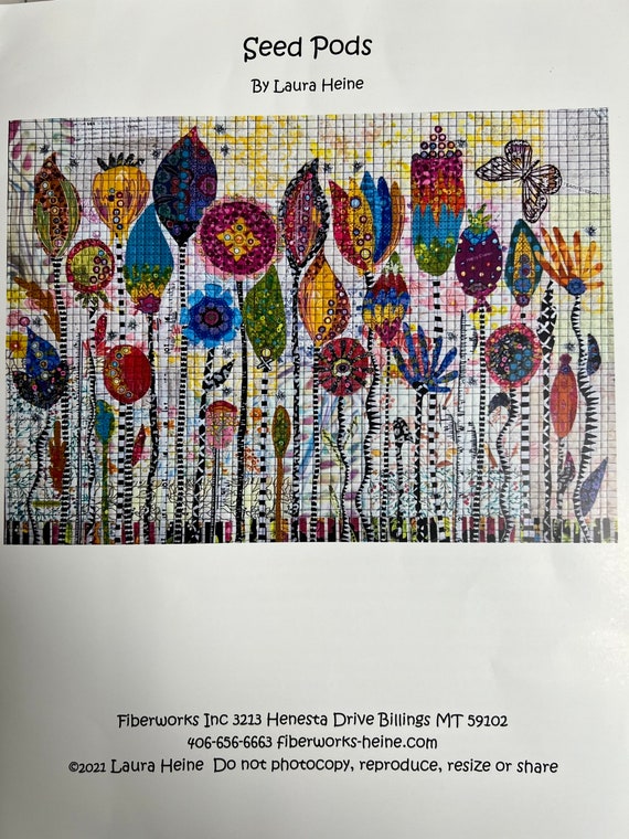 Laura Heine Collage Quilt Pattern Seed Pods - Etsy
