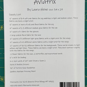 Aviatrix Flying Pig Collage Quilt Pattern by Laura Heine of Fiberworks ...