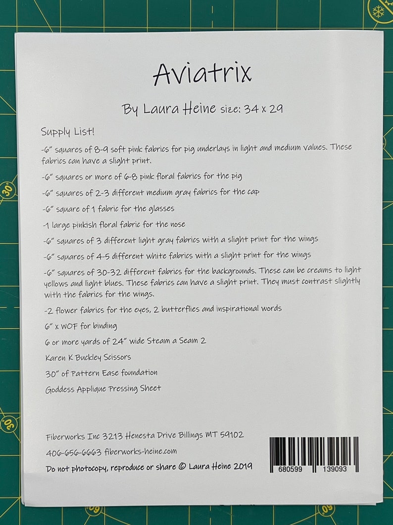 Aviatrix Flying Pig Collage Quilt Pattern by Laura Heine of - Etsy