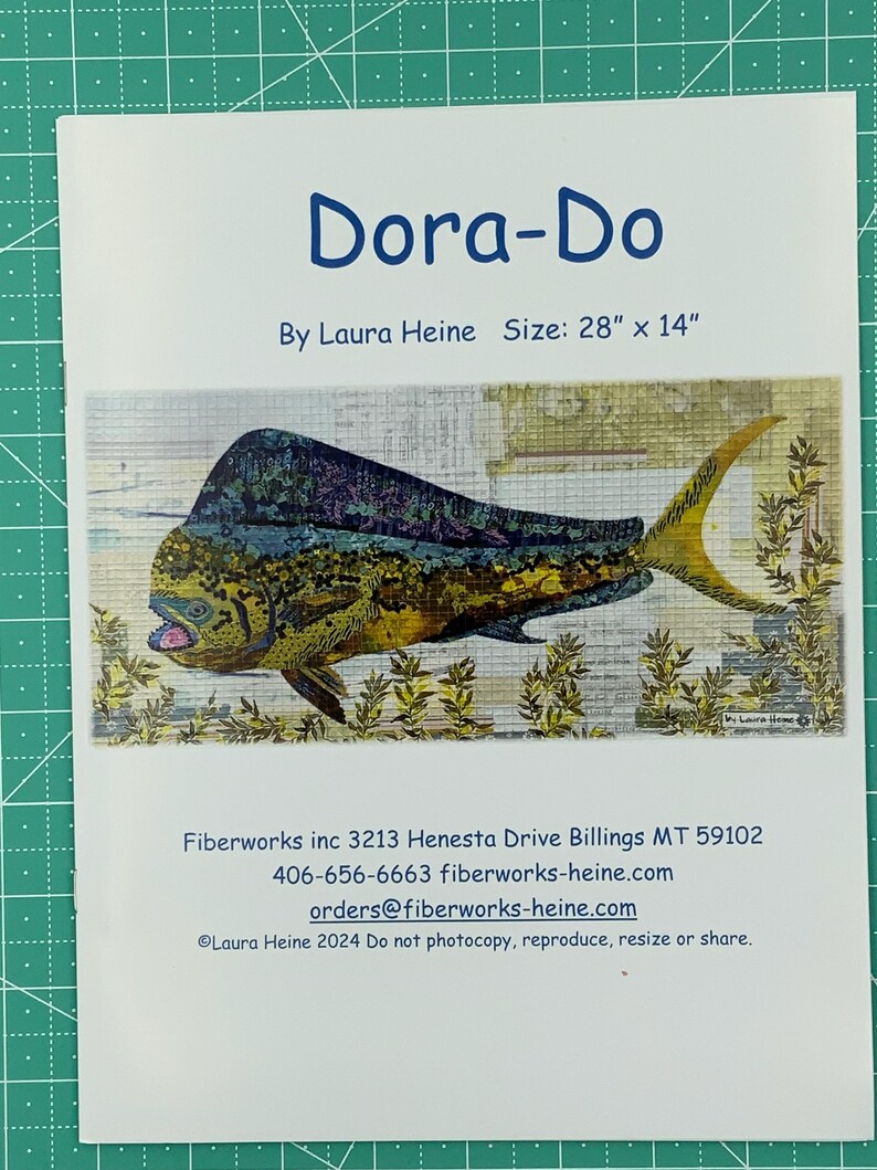 Dora-do Ocean Fish Collage Quilt Pattern by Laura Heine of Fiberworks ...