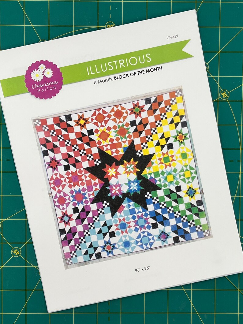 Illustrious Bold Modern Patchwork Quilt Pattern, Block of the Month ...