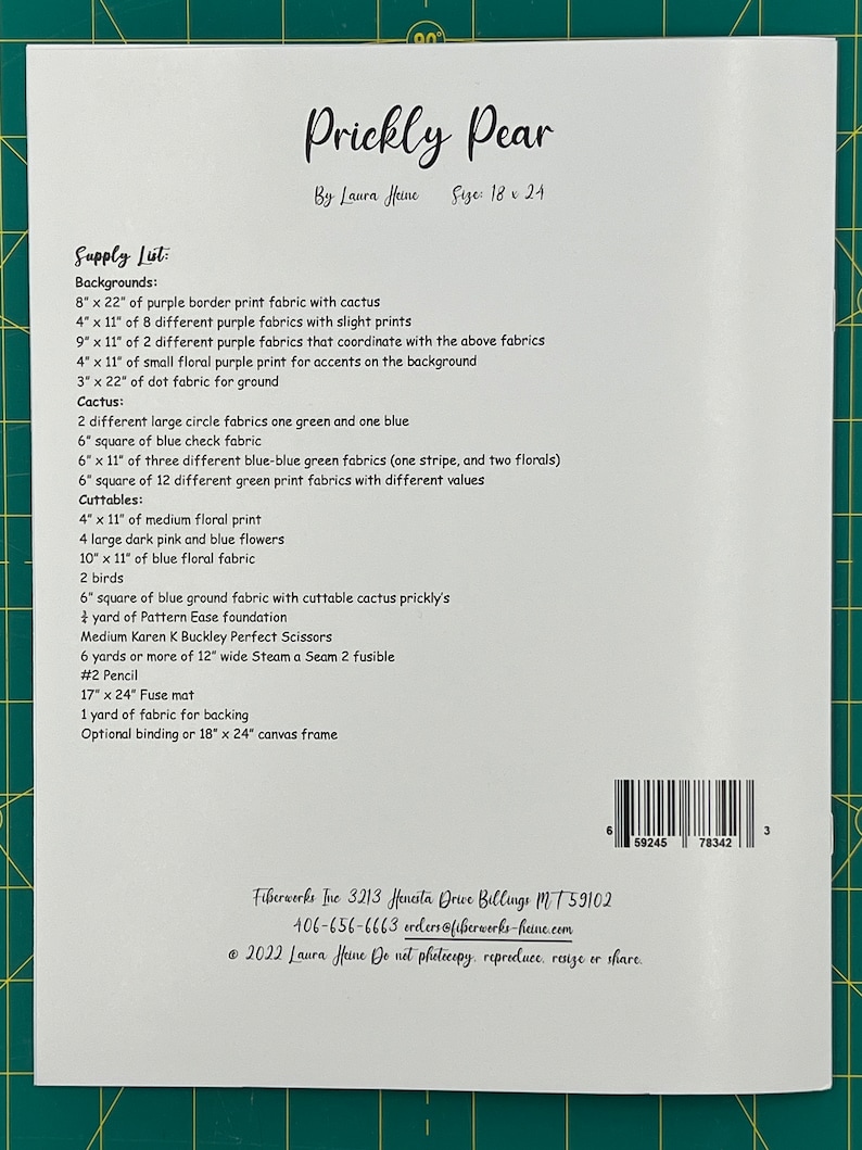 Prickly Pear Catctus Collage Quilt Pattern by Laura Heine of Fiberworks ...