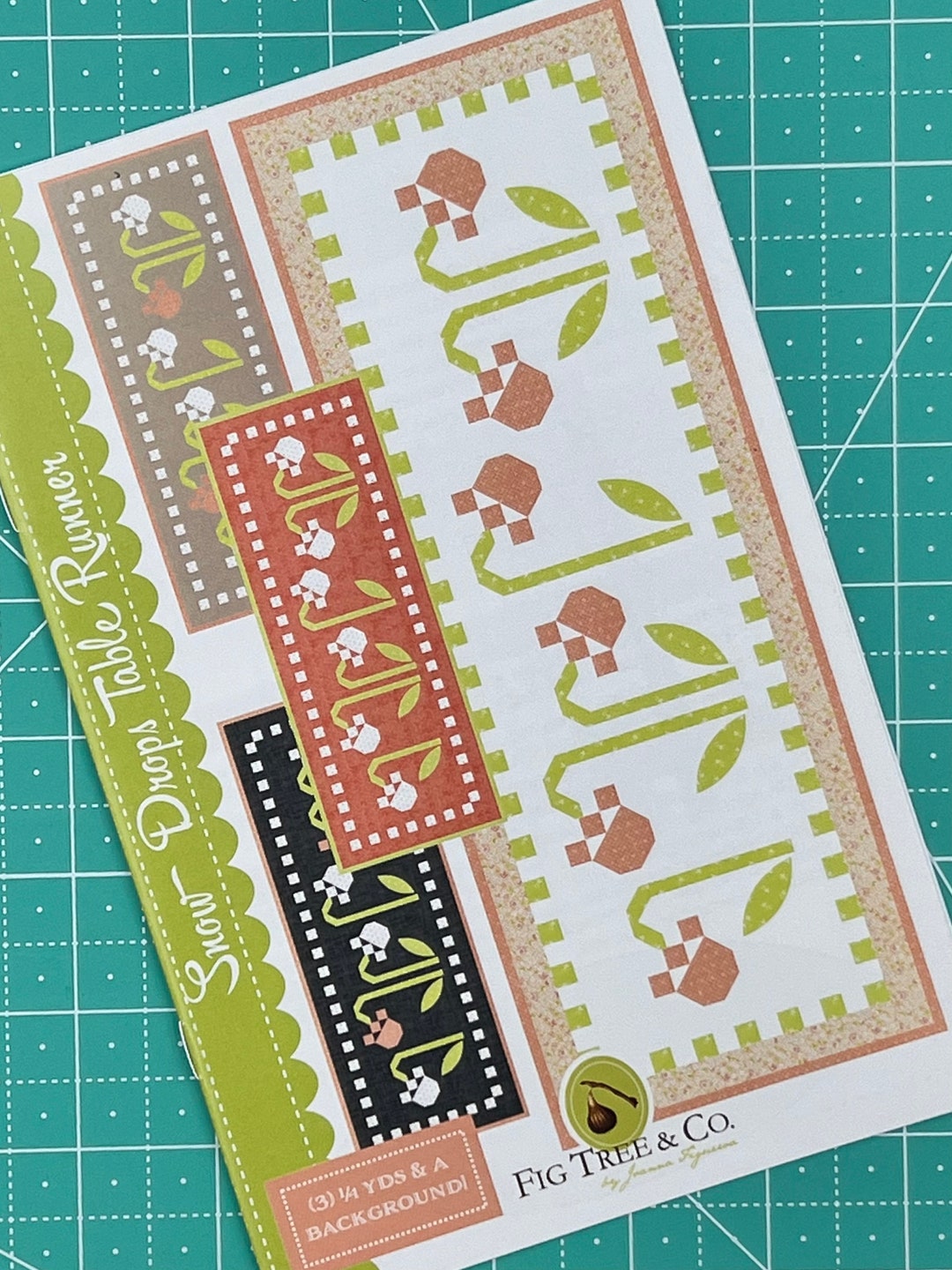 Snow Drops Table Runner Quilt Patters by Joanna Figueroa of Fig Tree ...