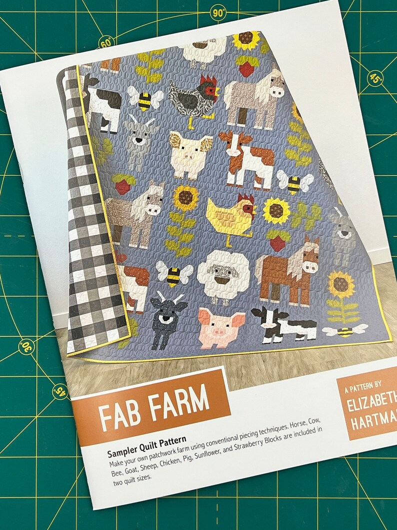 Fab Farm Animal Quilt Pattern by Elizabeth Hartman - Etsy