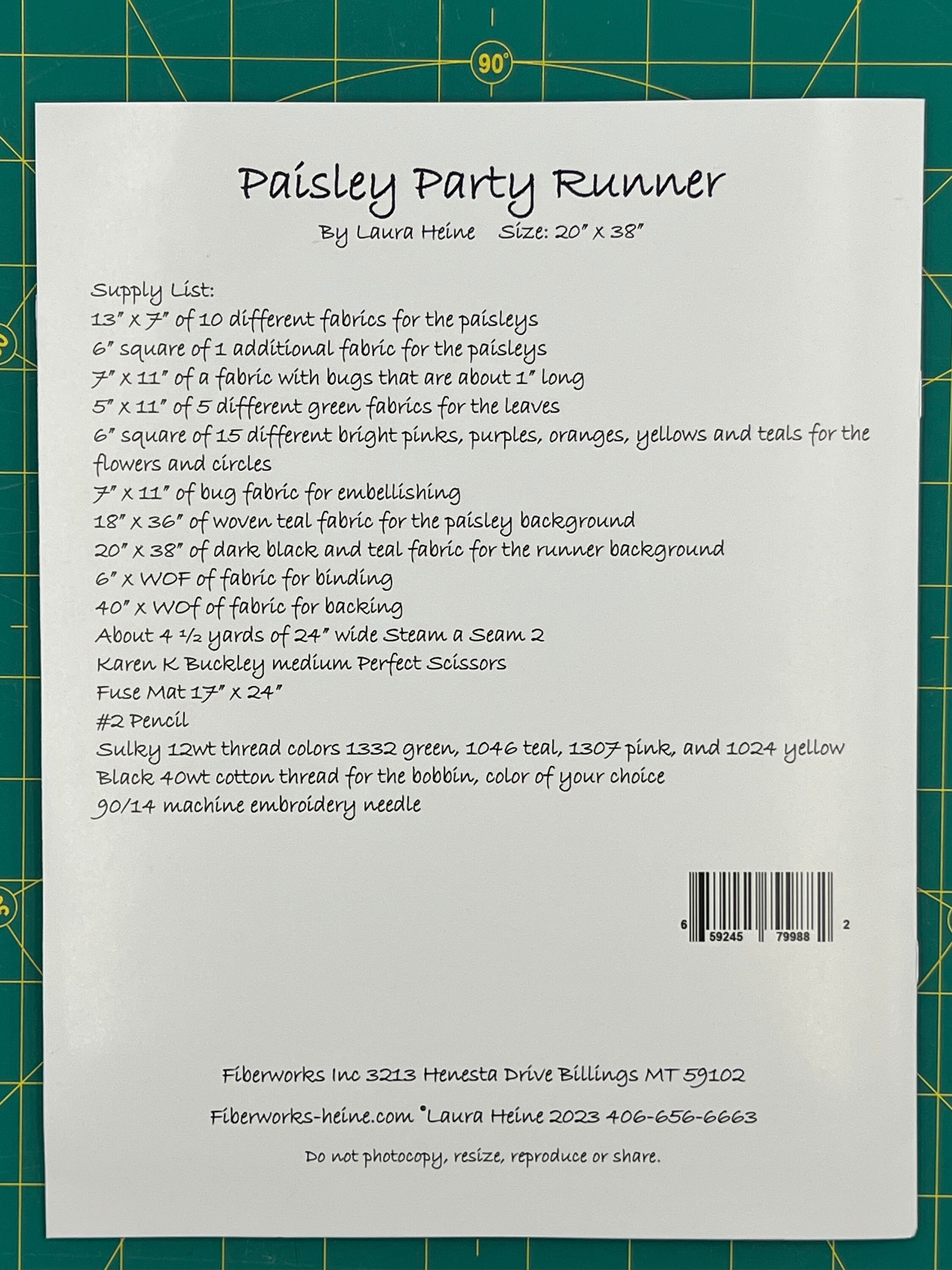 Paisley Party Quilted Collage Table Runner Pattern by Laura - Etsy