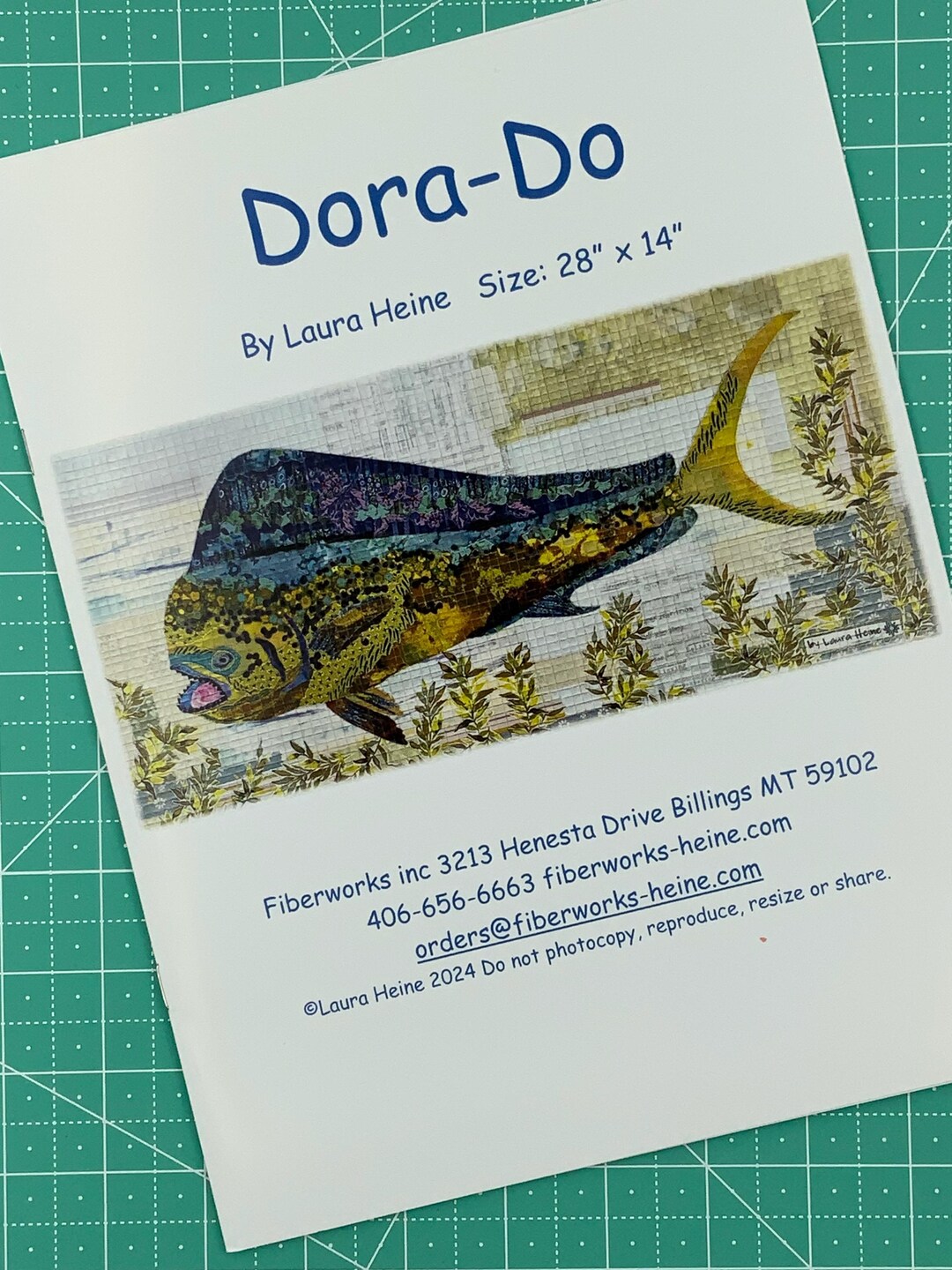 Dora-do Ocean Fish Collage Quilt Pattern by Laura Heine of Fiberworks ...