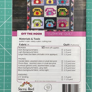Off the Hook Telephone Printed Quilt Pattern by Sherri Noel - Etsy