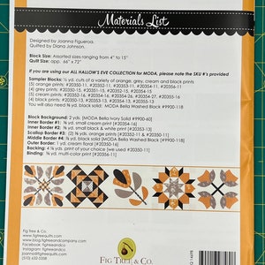 Halloween Figs Block of the Month Sampler Fig Tree Patchwok Quilt ...