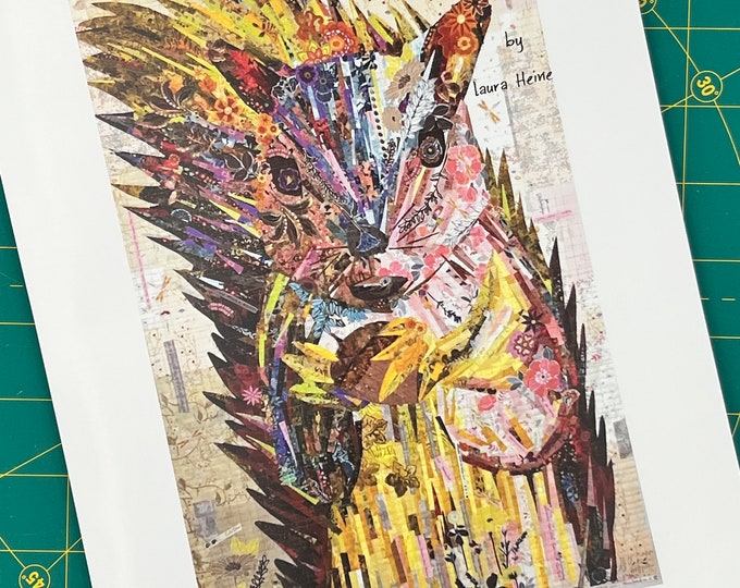 Hazel Nutt Squirrel Collage Quilt Pattern by Laura Heine of Fiberworks ...