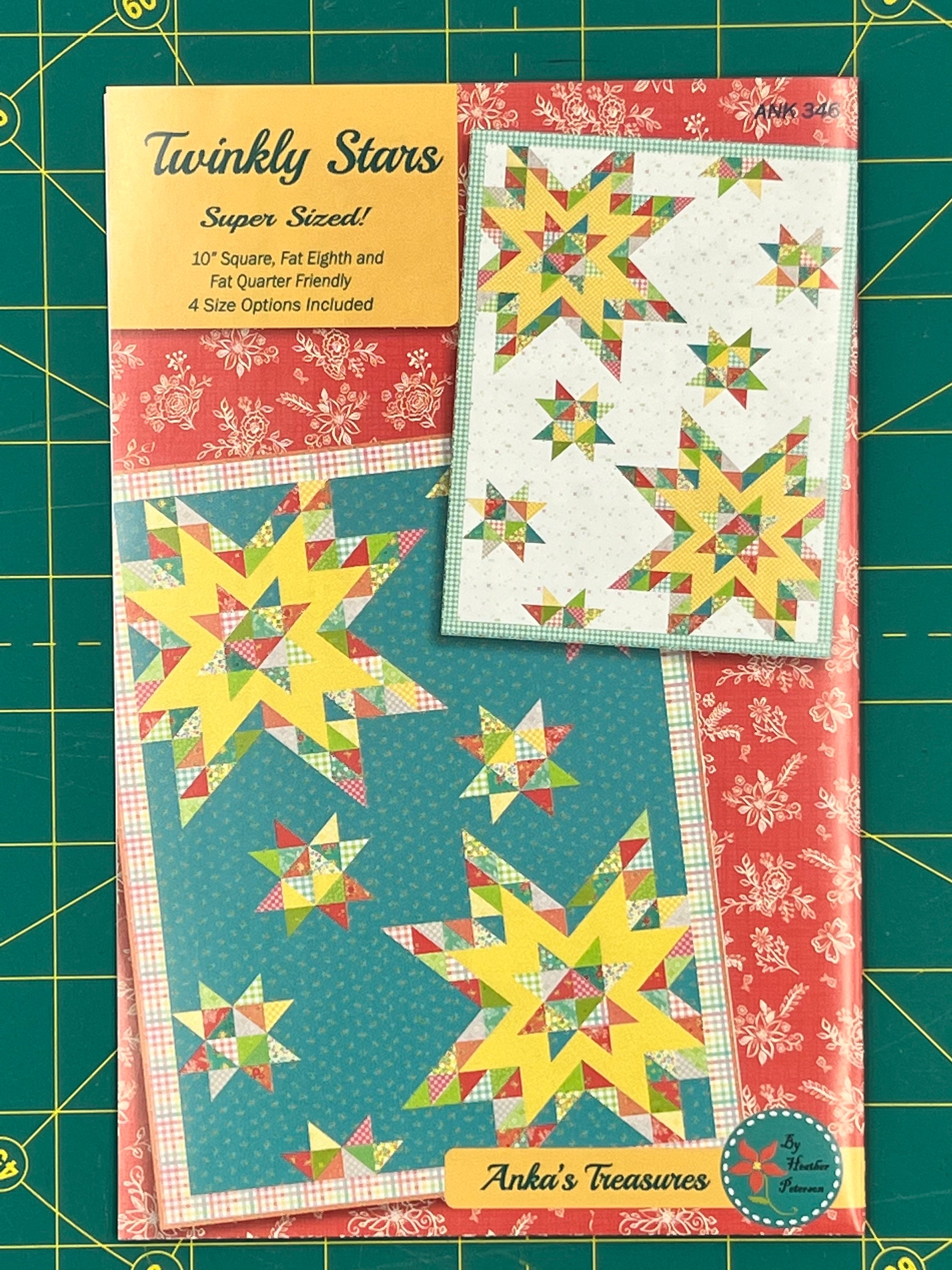 Twinkly Stars Scrap Quilt Pattern by Anka’s Treasures Layer Cake or Fat ...