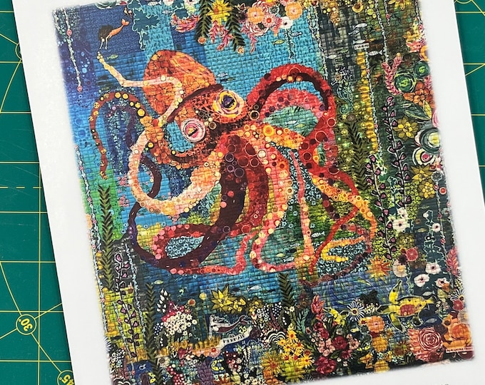 Ocean Octopus Collage Quilt Pattern by Laura Heine - Etsy