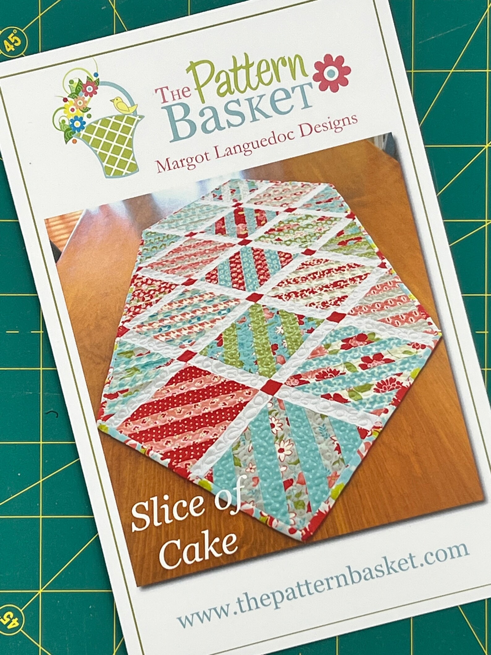 Slice of Cake Quilted Table Runner Quilt Pattern by the Pattern Basket ...