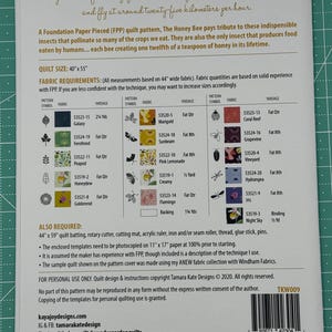 Wonder Garden THE HONEY BEE Pattern, Foundation Paper Pieced, Nature ...