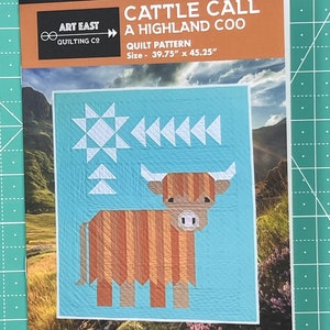 CATTLE CALL: A Highland Coo (COW) Traditionally Pieced Patchwork Quilt ...