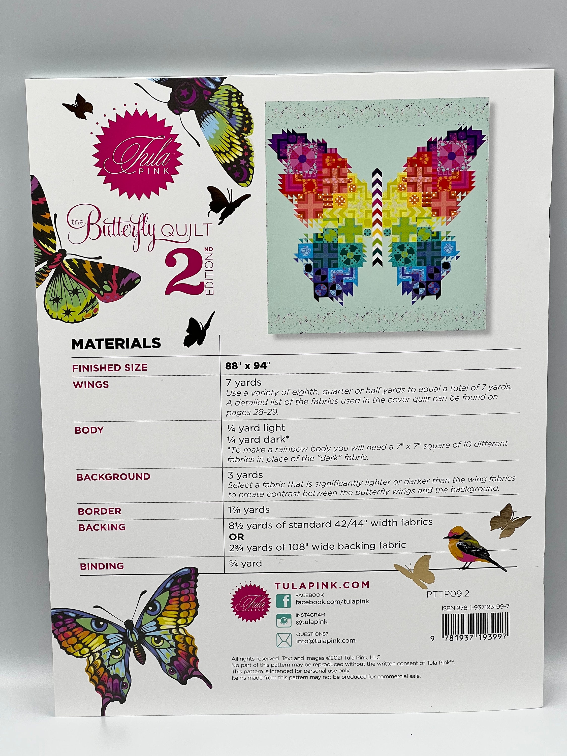 Tula Pink Butterfly Quilt Pattern 2021 Purchase | www.pinnaxis.com Tula Pink Butterfly Quilt Pattern 2021 Purchase | www.pinnaxis.com
