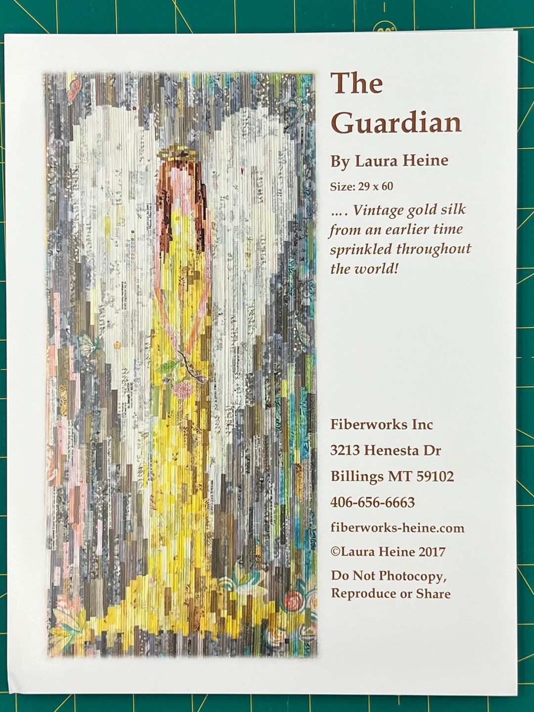 The Guardian Angel Collage Quilt Pattern by Laura Heine of Fiberworks ...