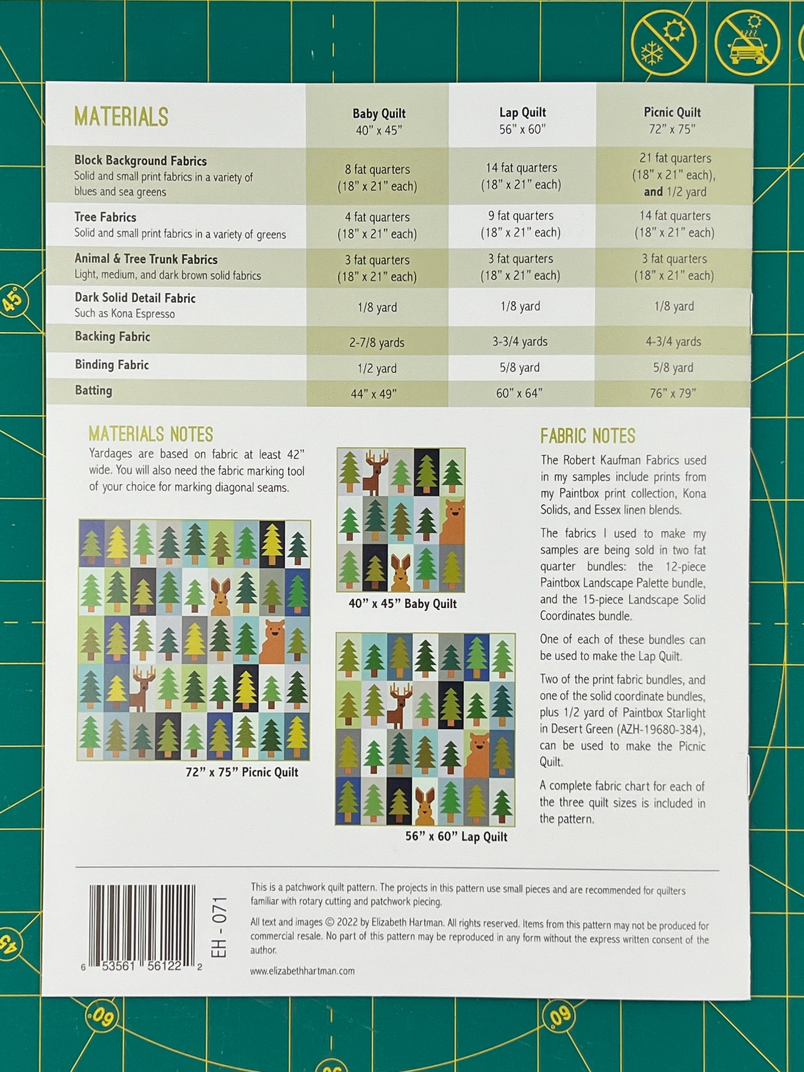 Lookout Forest Animals in Trees Quilt Pattern by Elizabeth Hartman - Etsy