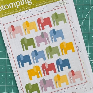 Stomping Ground Elephant QUILT PATTERN, Traditionally Pieced - Etsy