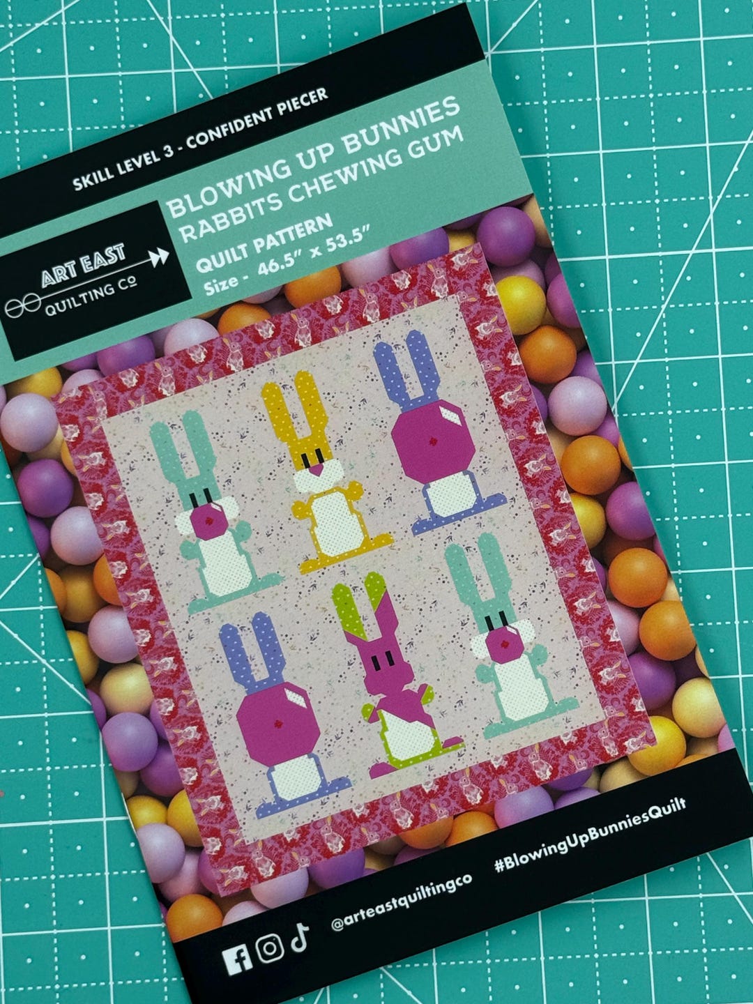 Blowing up Bunnies Traditionally Pieced Patchwork Quilt Pattern by Art ...