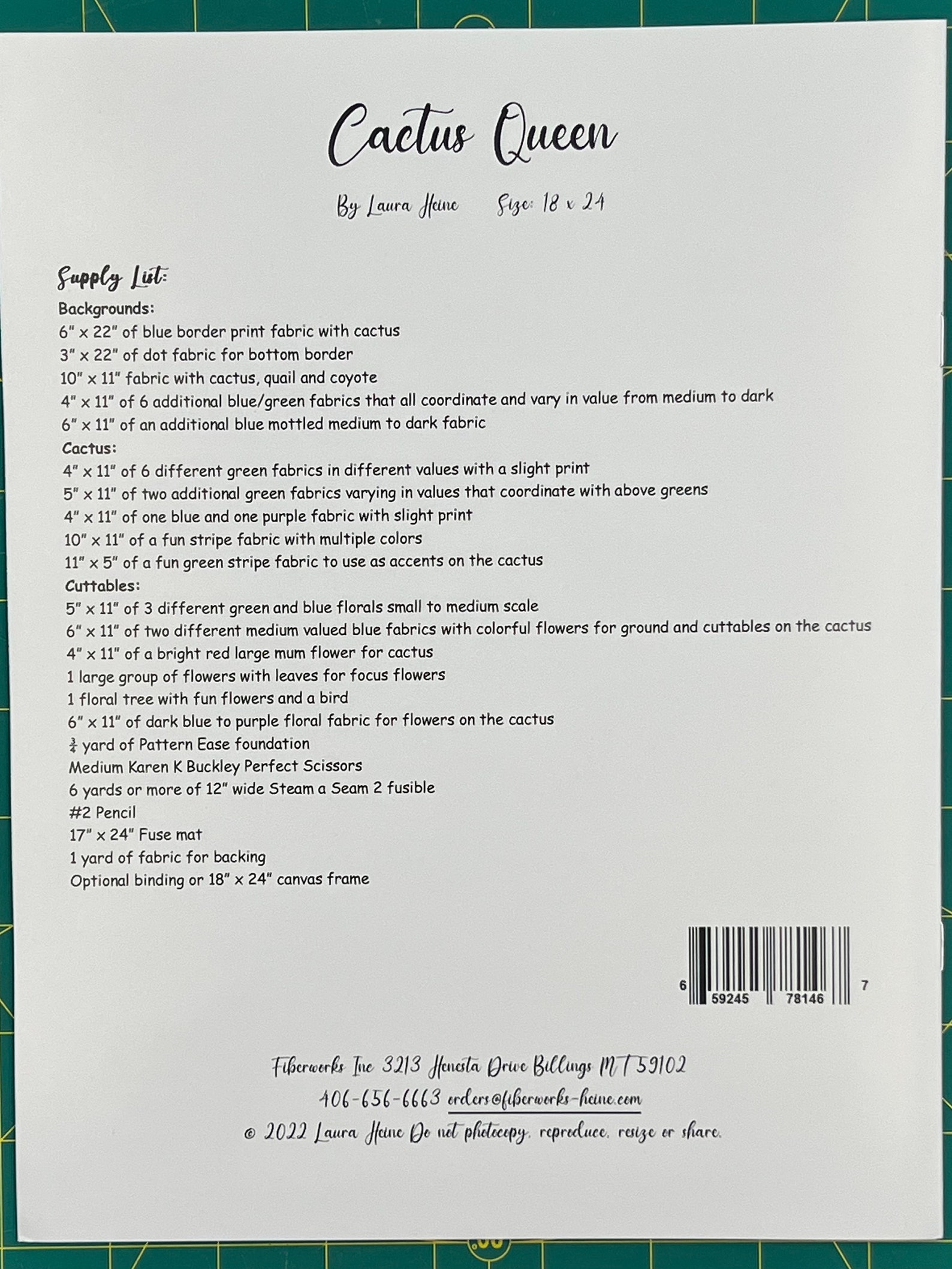 Cactus Queen Collage Quilt Pattern by Laura Heine of Fiberworks - Etsy