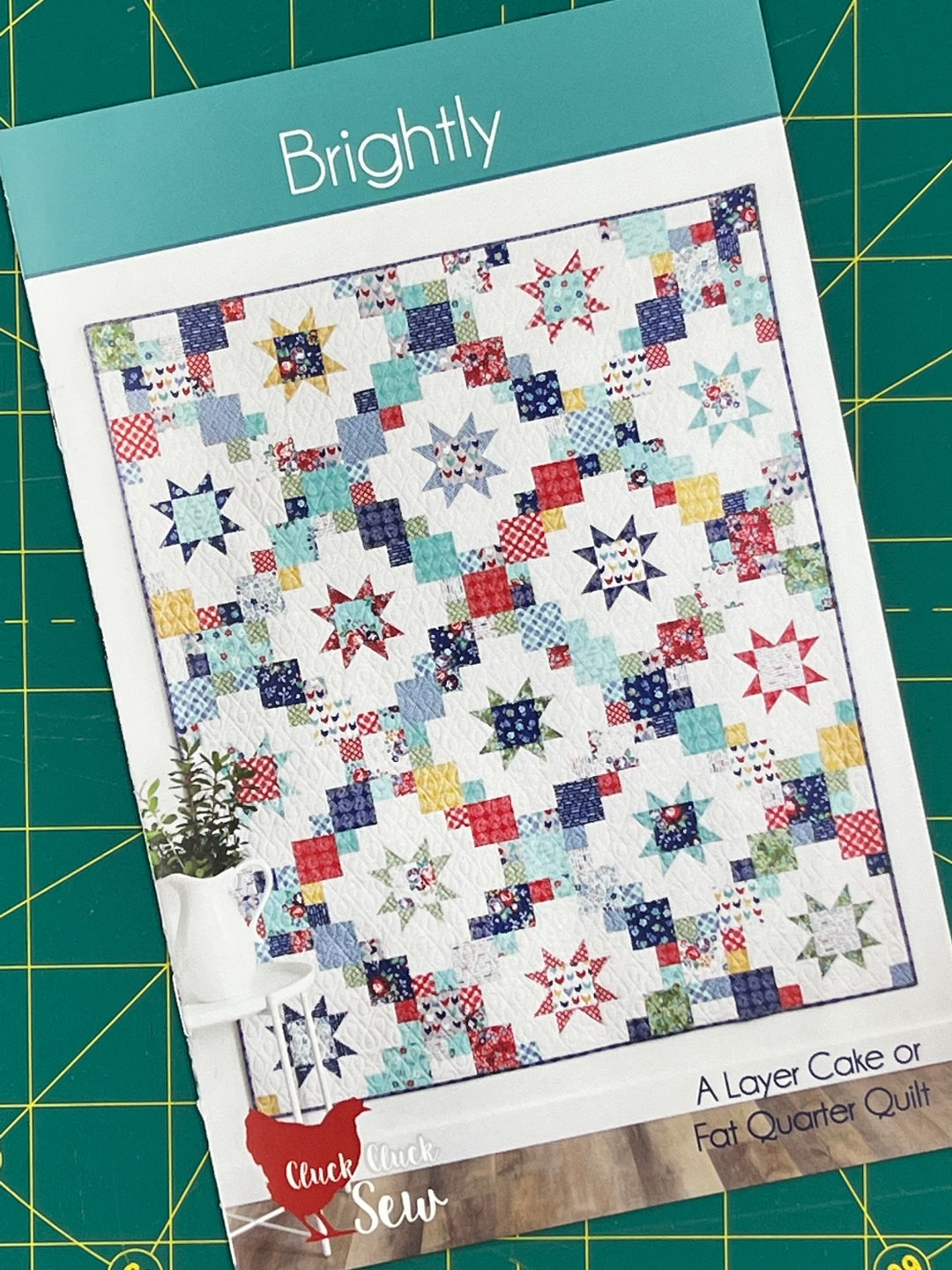Brightly Eight Pointed Star Quilt Pattern by Cluck Cluck Sew, Layer ...