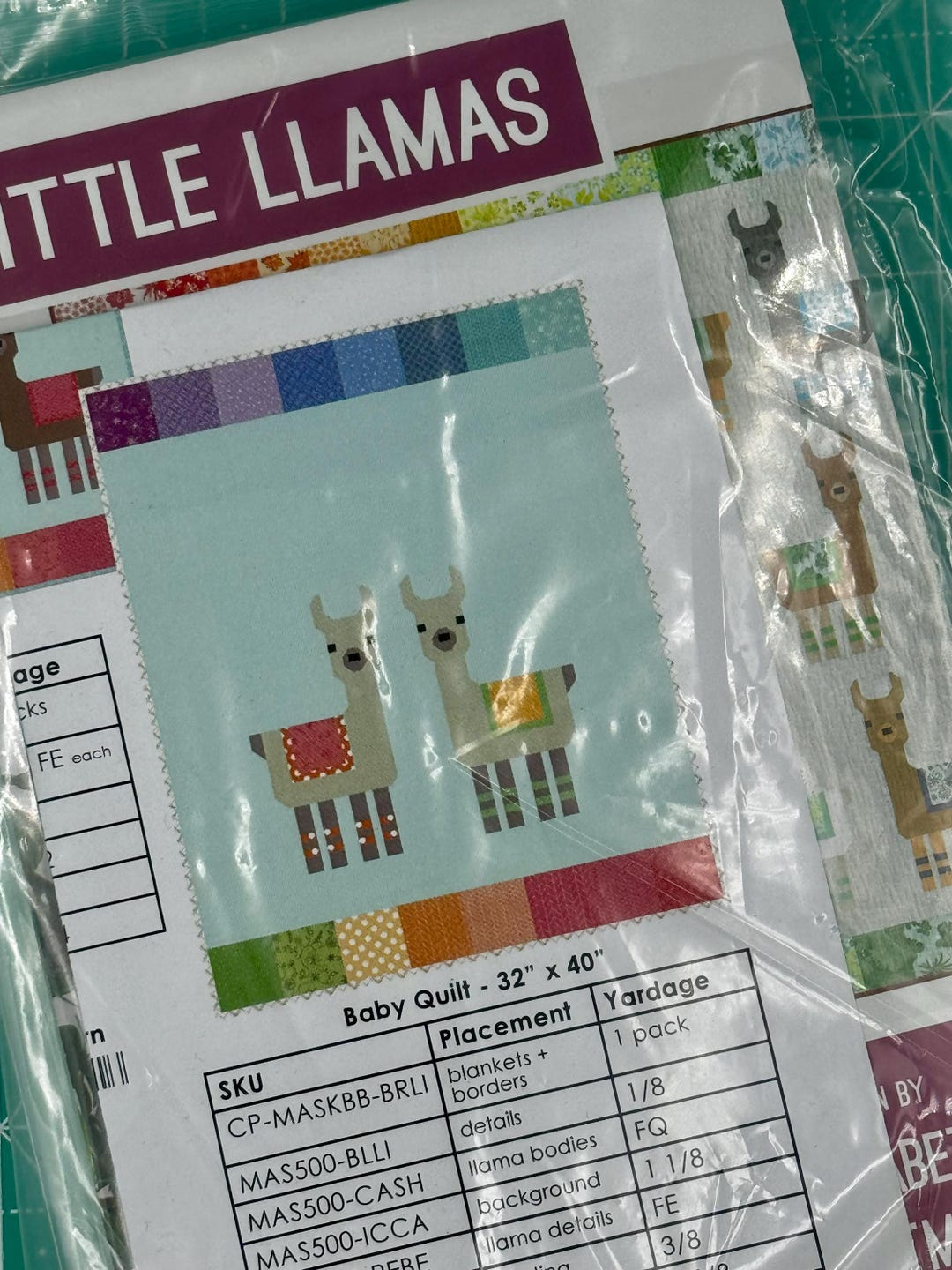 Little Llamas Quilt Kit Includes Pattern and Kimberbell Basics and ...