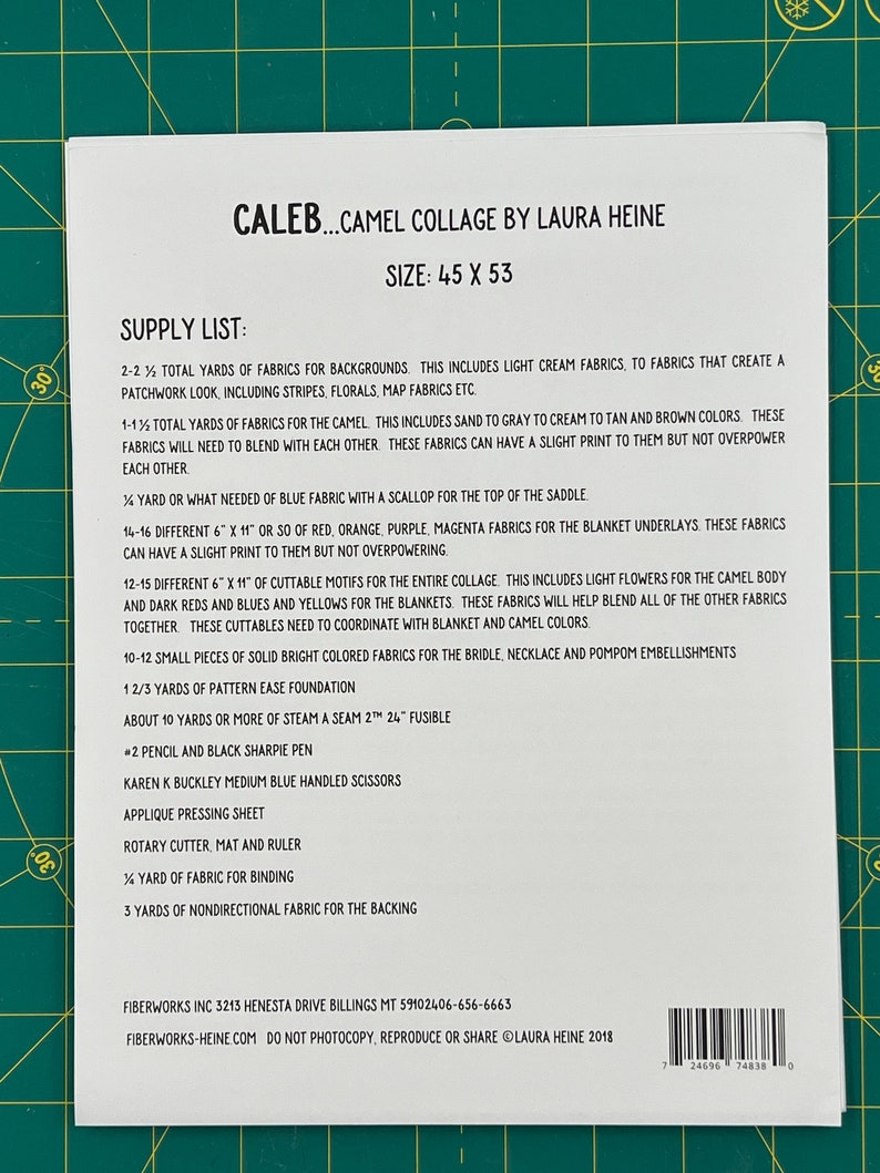 Caleb Desert Camel Collage Quilt Pattern by Laura Heine of - Etsy