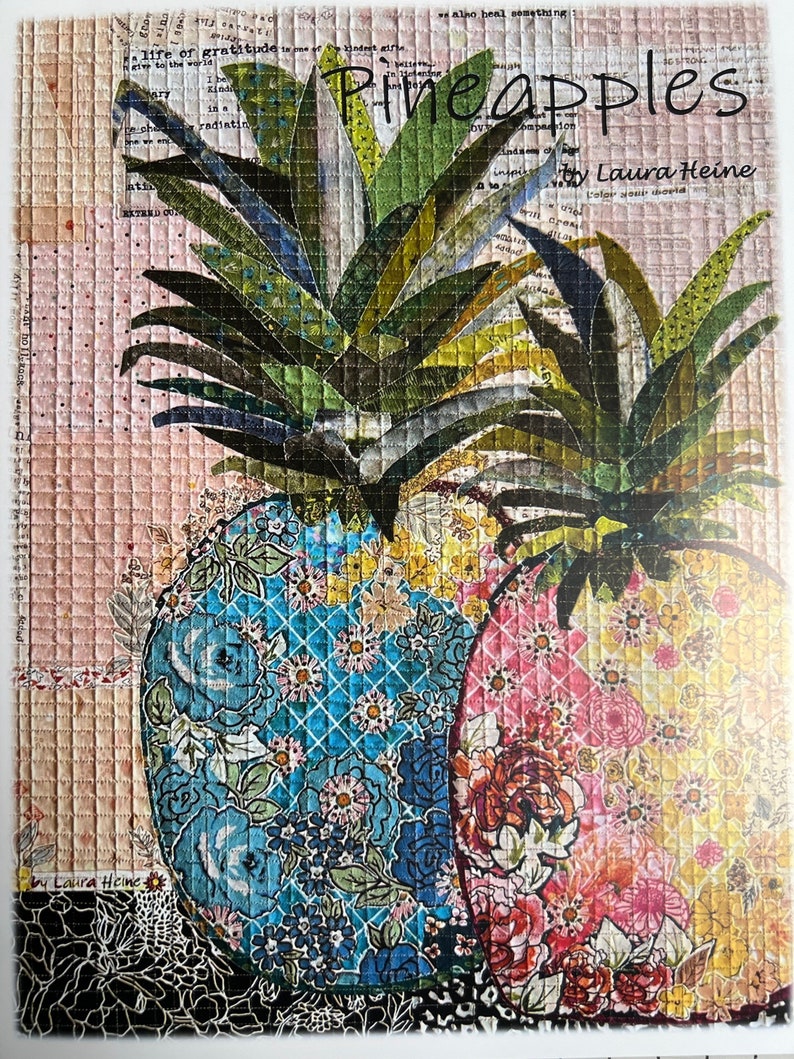 Pineapple Collage Quilt Pattern by Laura Heine - Etsy