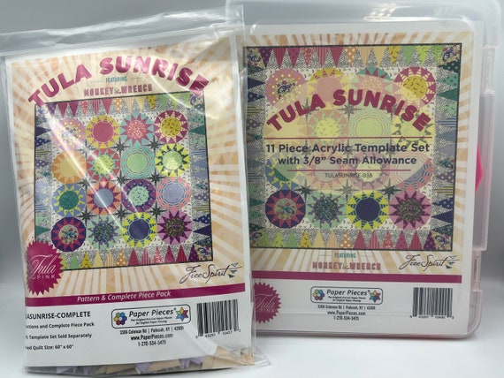 Tula Pink Sunrise EPP Kit With Paper Pieces and Acrylic - Etsy