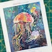 Jellie Fish Jellyfish Collage Quilt Pattern by Laura Heine - Etsy