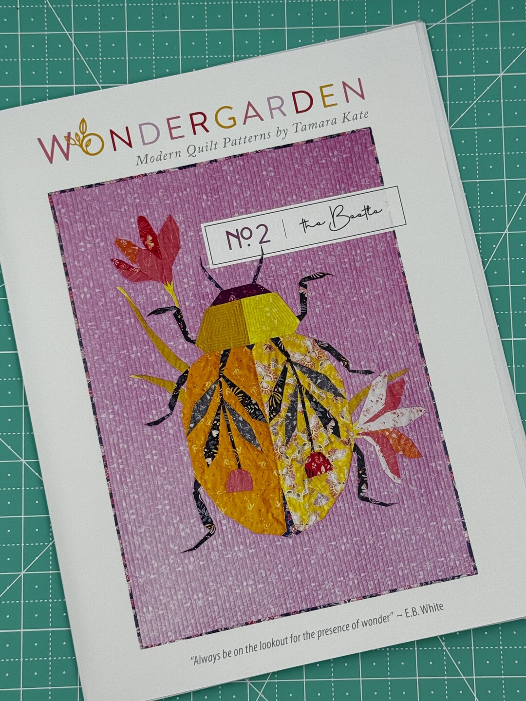 Wonder Garden the Beetle Pattern, Foundation Paper Pieced, Nature Study ...