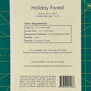 Holiday Forest Christmas Tree Patchwork Pieced Quilt Pattern by Edyta ...