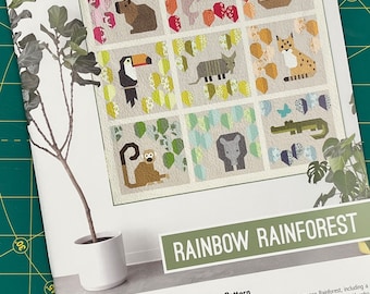 Lookout Forest Animals in Trees Quilt Pattern by Elizabeth Hartman - Etsy