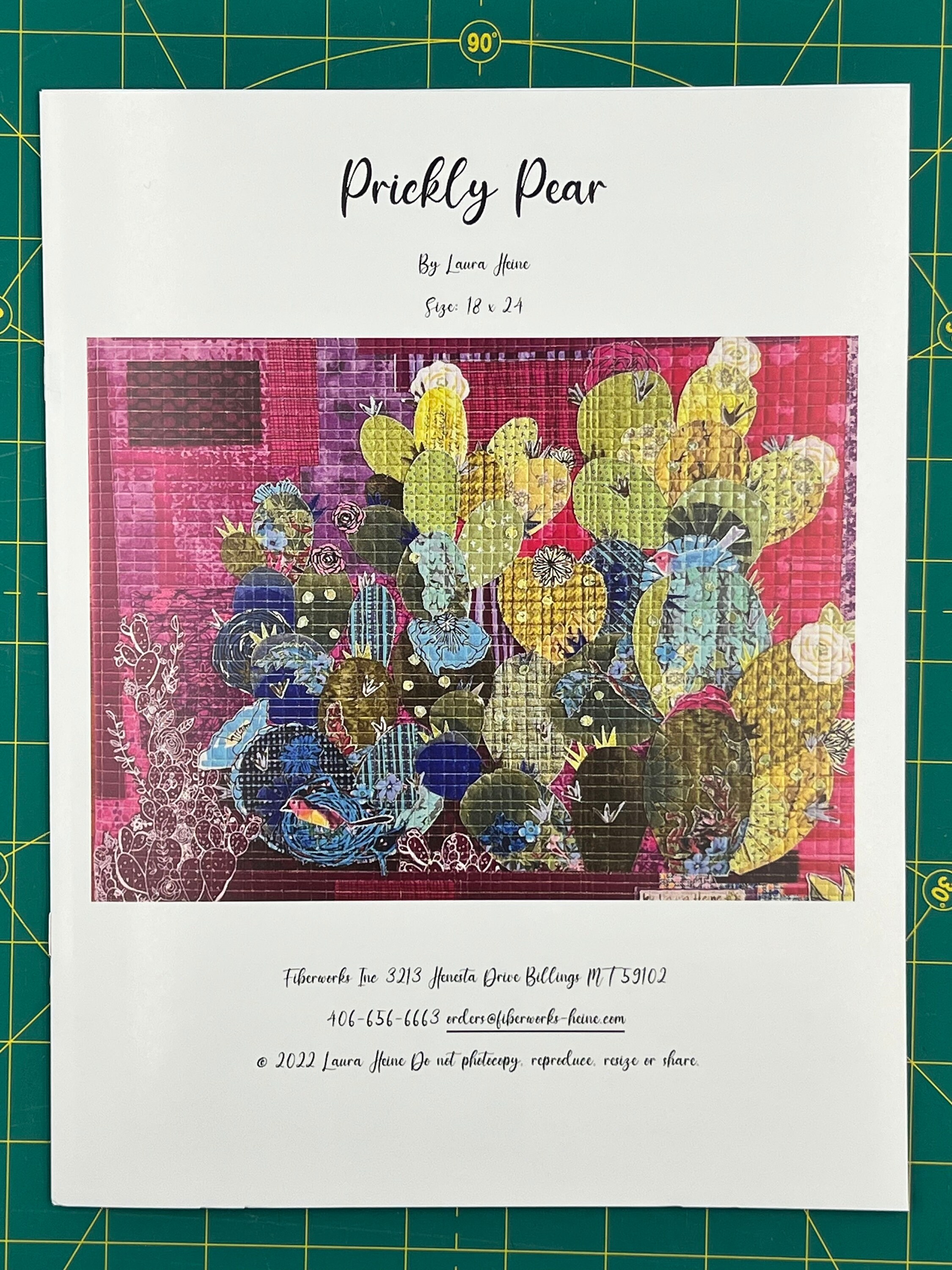Prickly Pear Catctus Collage Quilt Pattern by Laura Heine of Fiberworks ...