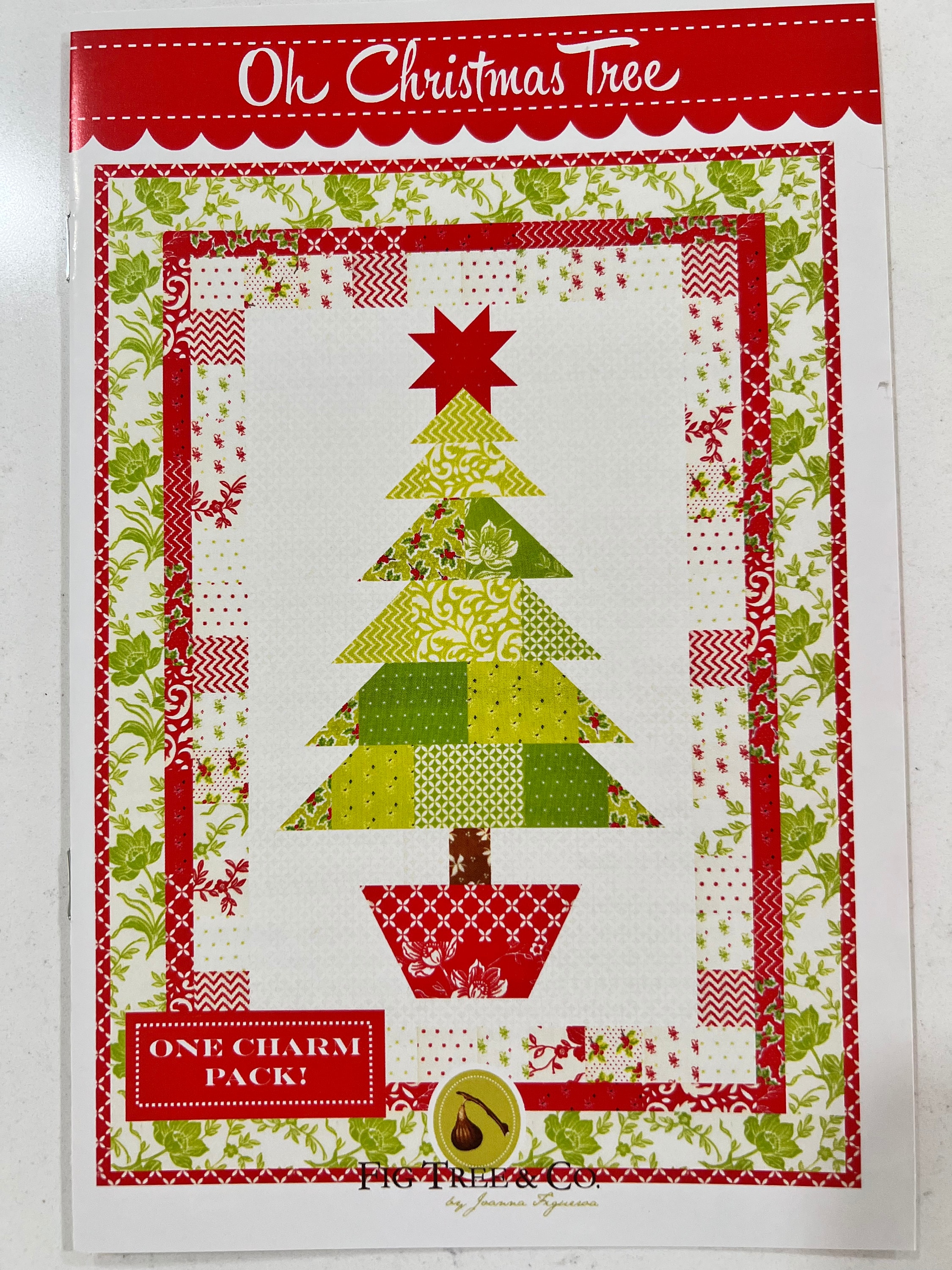 Oh Christmas Tree Fig Tree Patchwork Wall Hanging Quilt or Table Runner ...