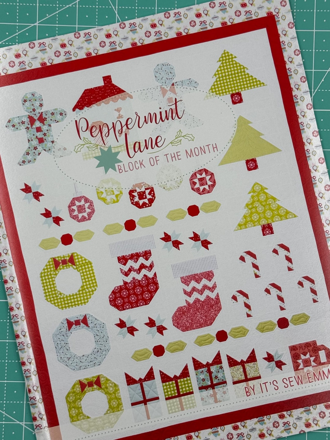 Peppermint Lane Block of the Month Quilt Pattern Booklet by It’s Sew ...