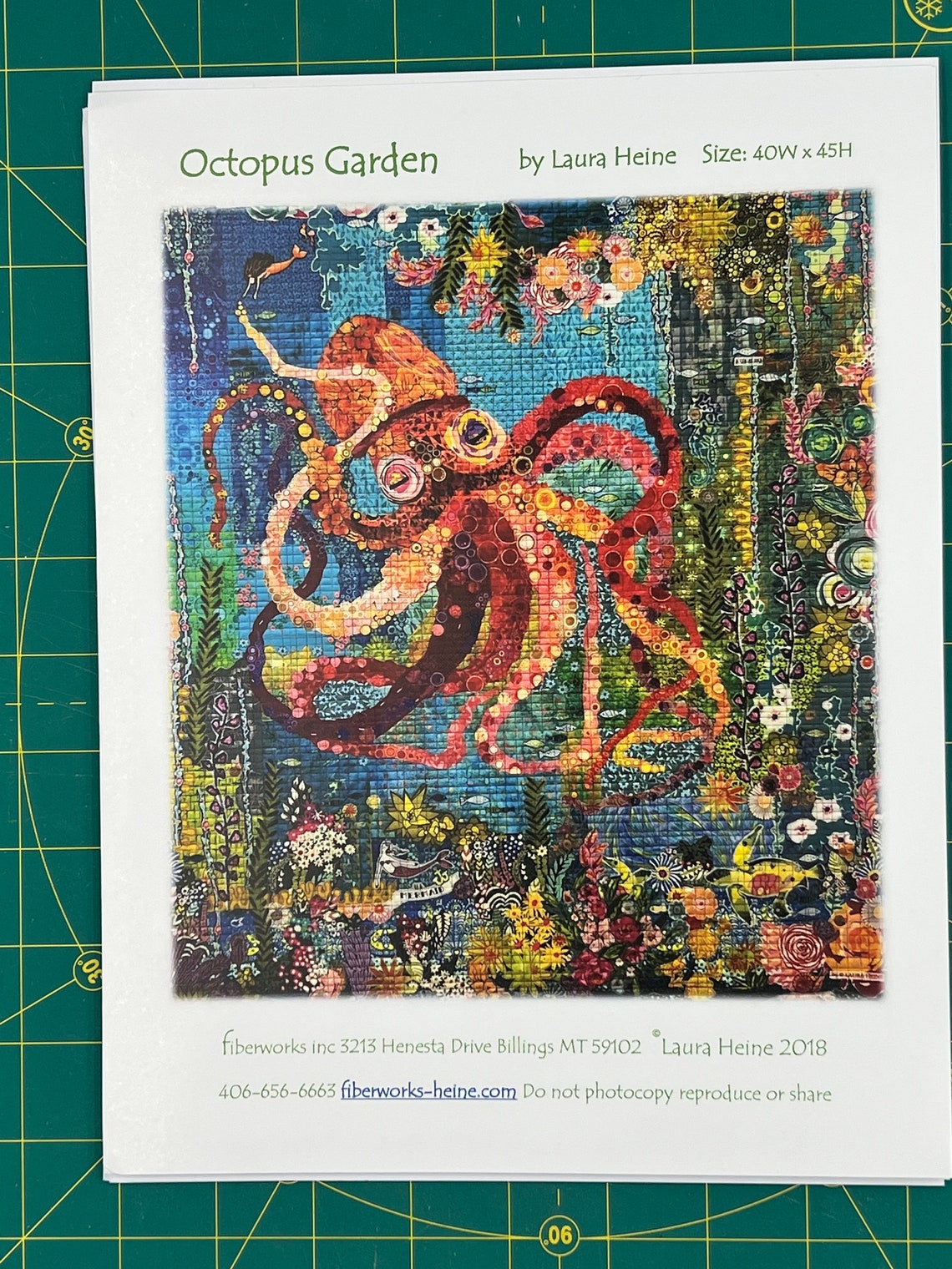 Ocean Octopus Collage Quilt Pattern by Laura Heine - Etsy