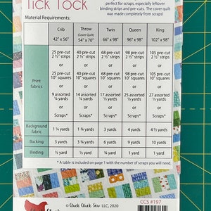 Tick Tock Quilt Pattern by Cluck Cluck Sew, Layer Cake, Jelly Roll, or ...