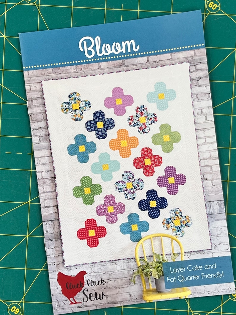 Bloom Spring Flowers Pieced Patchwork Scrap Quilt Pattern From - Etsy